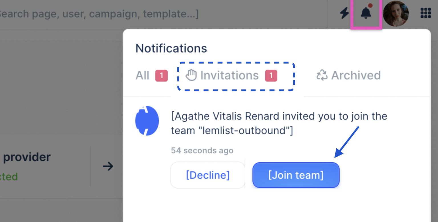 Invite and manage your team - lemlist academy