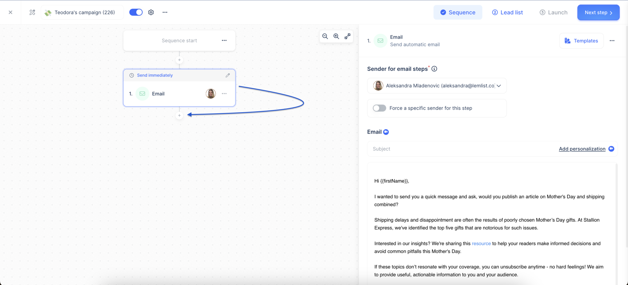 Set up follow-up emails in your campaigns - lemlist academy