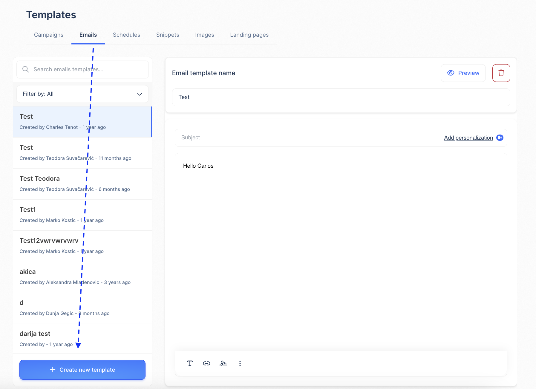 Create email templates for your team - lemlist academy